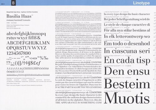 Linotype Serif - Type Specimen Downloads - Letter Library